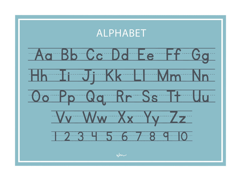 Alphabet block letters poster decal - Several colours. – Wondermade