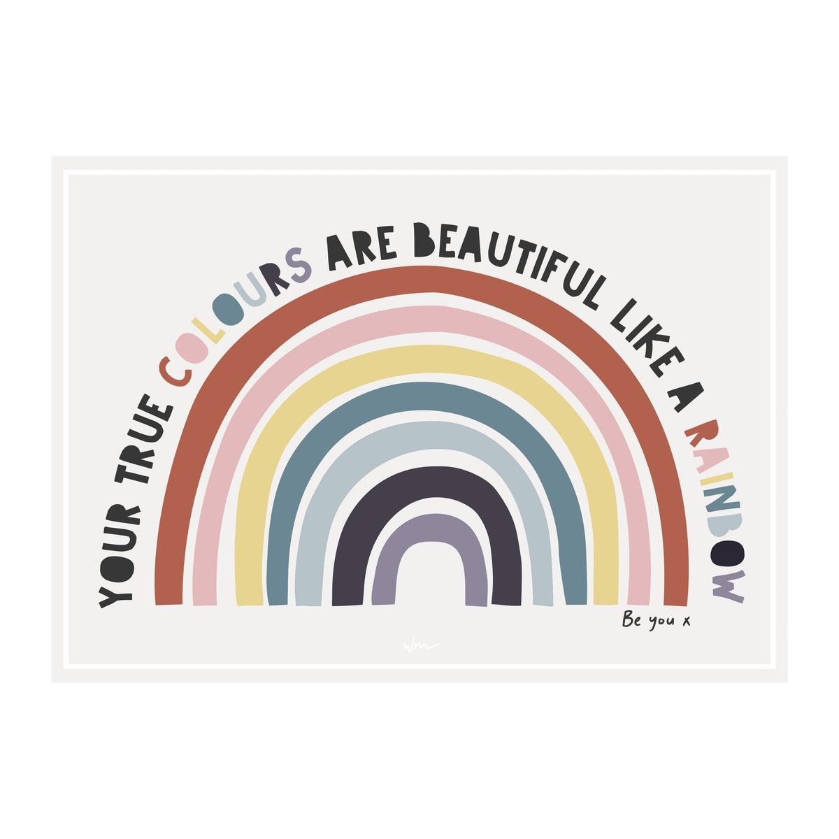 True Colours poster decal - several colours – Wondermade